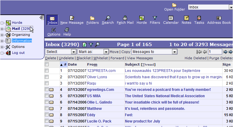 How to create folders in Horde - Kualo Limited